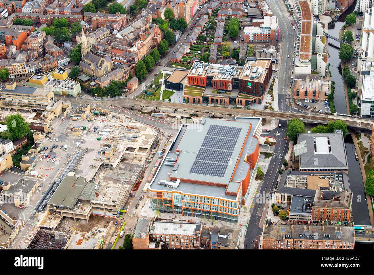 Nottingham station aerial hi-res stock photography and images - Alamy