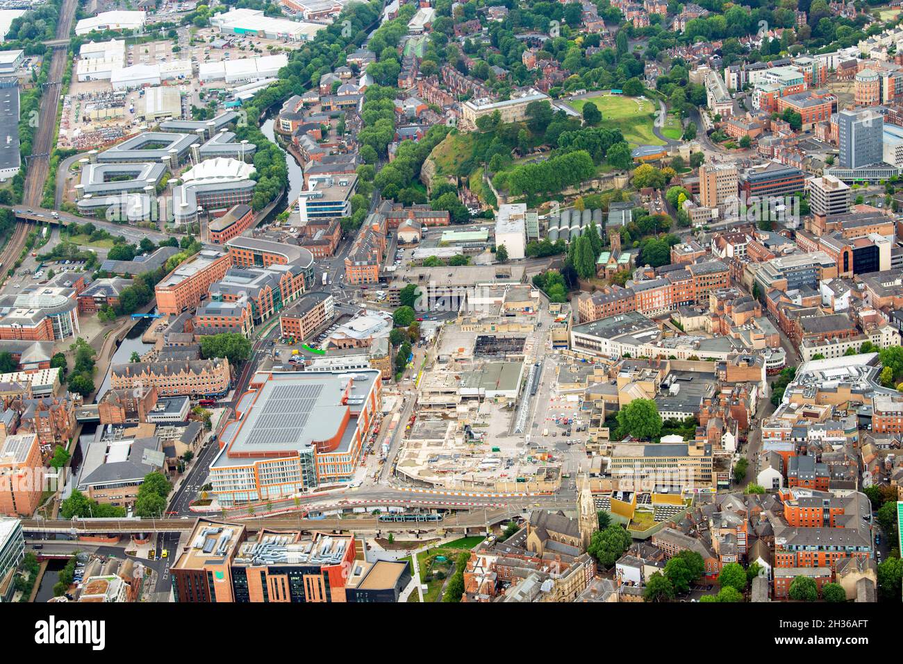 Nottingham station aerial hi-res stock photography and images - Alamy