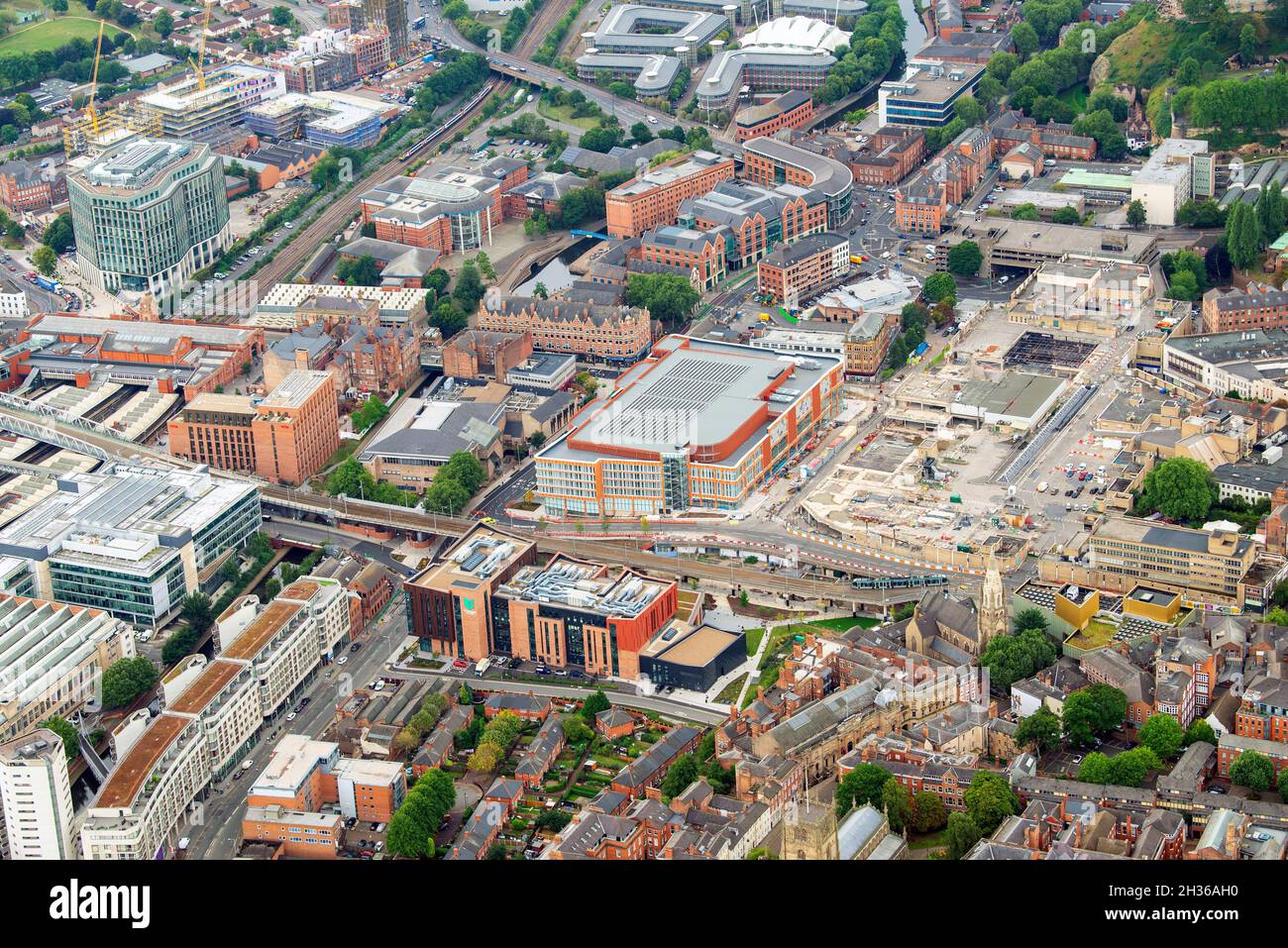 Nottingham station aerial hi-res stock photography and images - Alamy