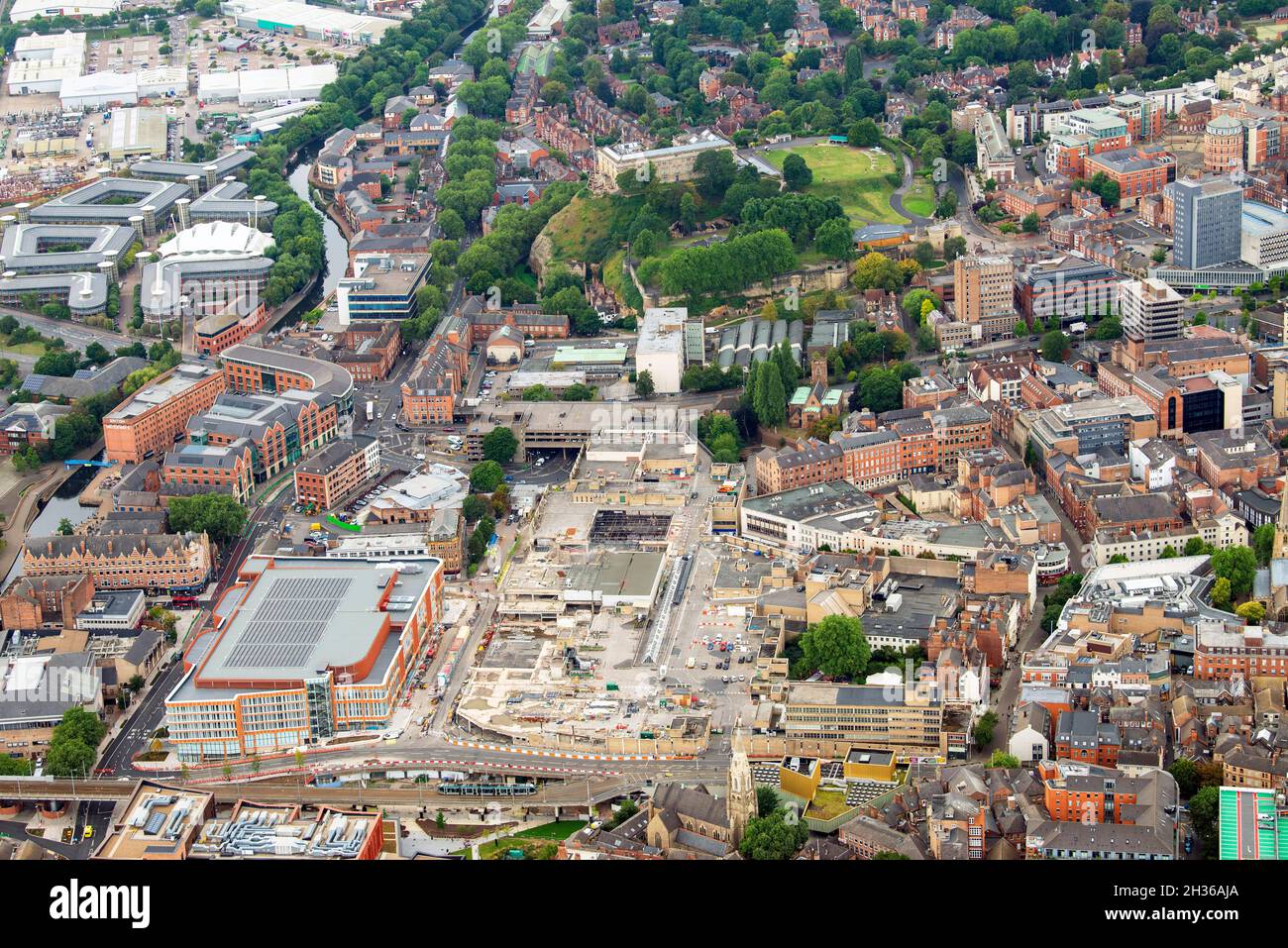 Nottingham station aerial hi-res stock photography and images - Alamy