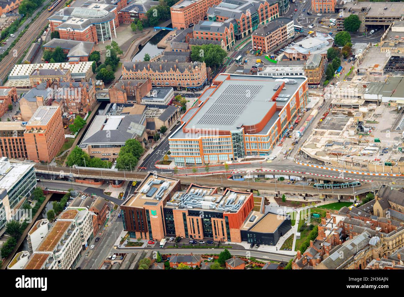 Nottingham station aerial hi-res stock photography and images - Alamy