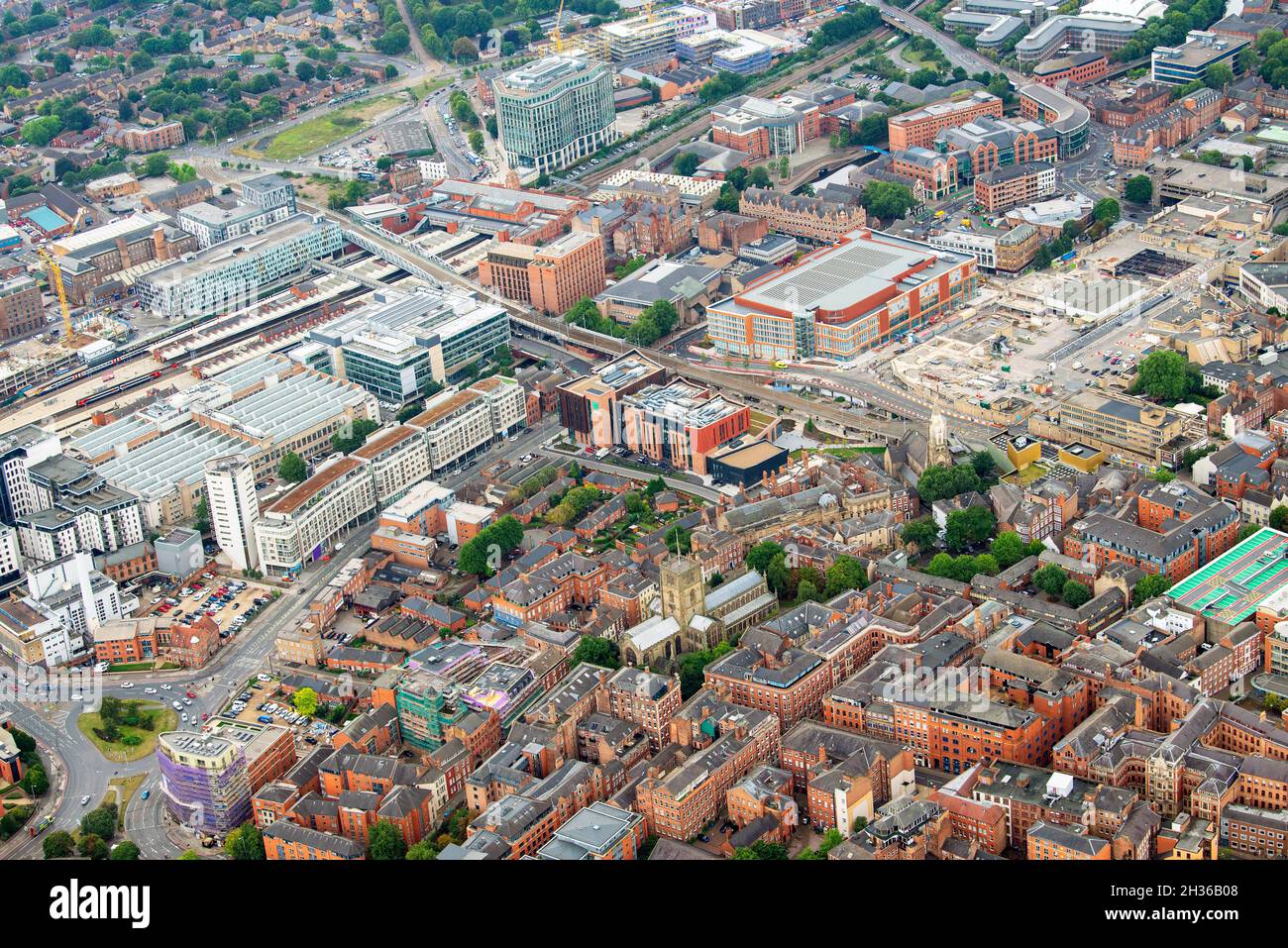 Nottingham station aerial hi-res stock photography and images - Alamy