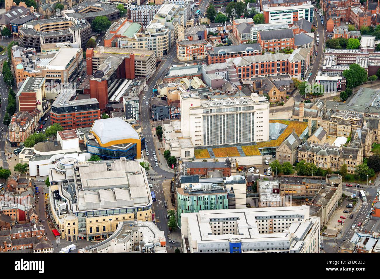 Aerial image of Nottingham City, Nottinghamshire England UK Stock Photo ...