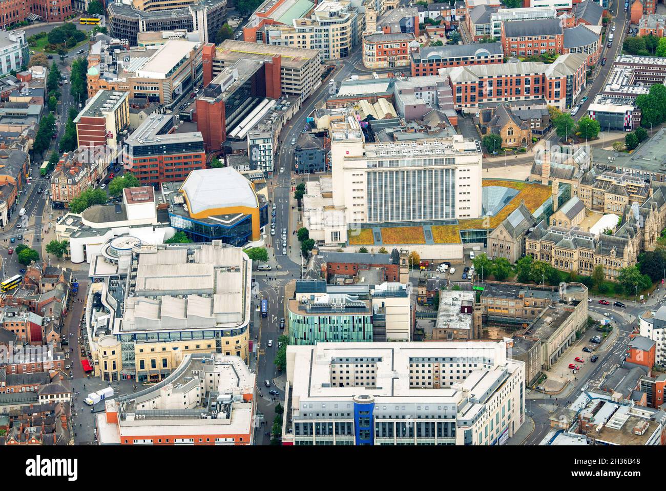 Aerial image of Nottingham City, Nottinghamshire England UK Stock Photo ...