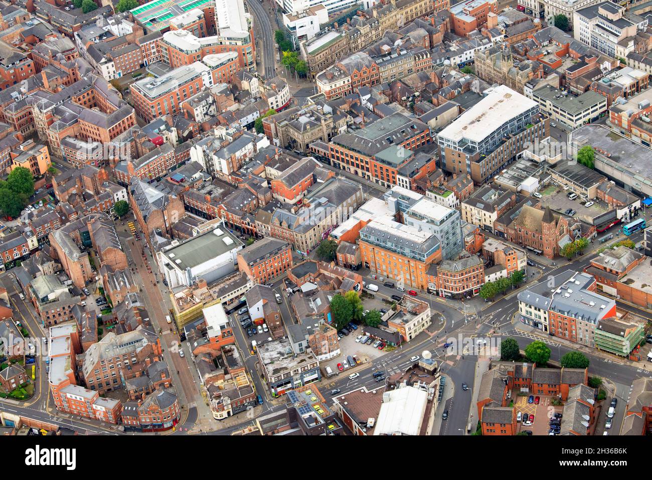 Aerial image of Nottingham City, Nottinghamshire England UK Stock Photo ...