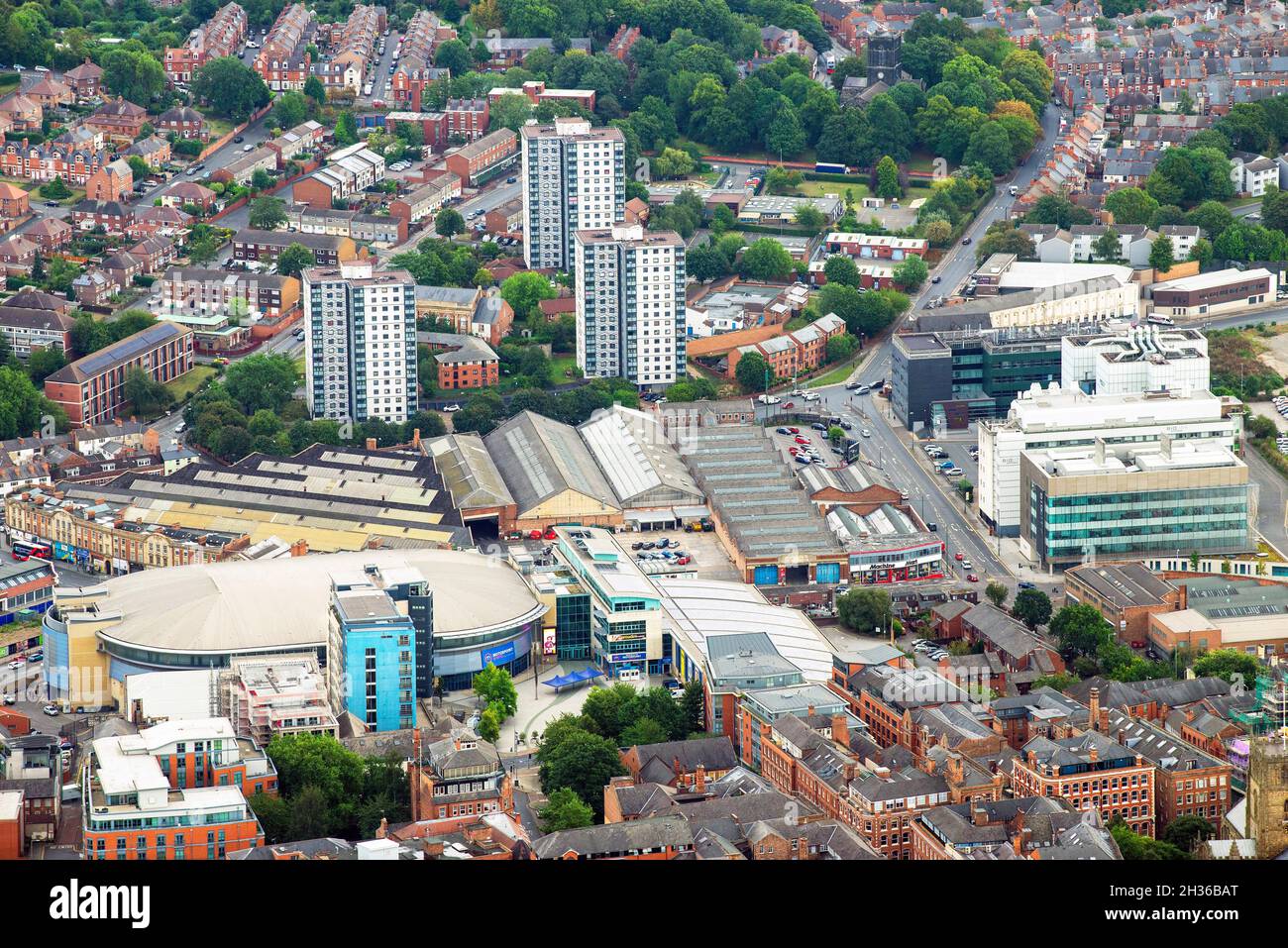 Aerial Image of Sneinton in Nottingham Nottinghamshire England UK Stock ...