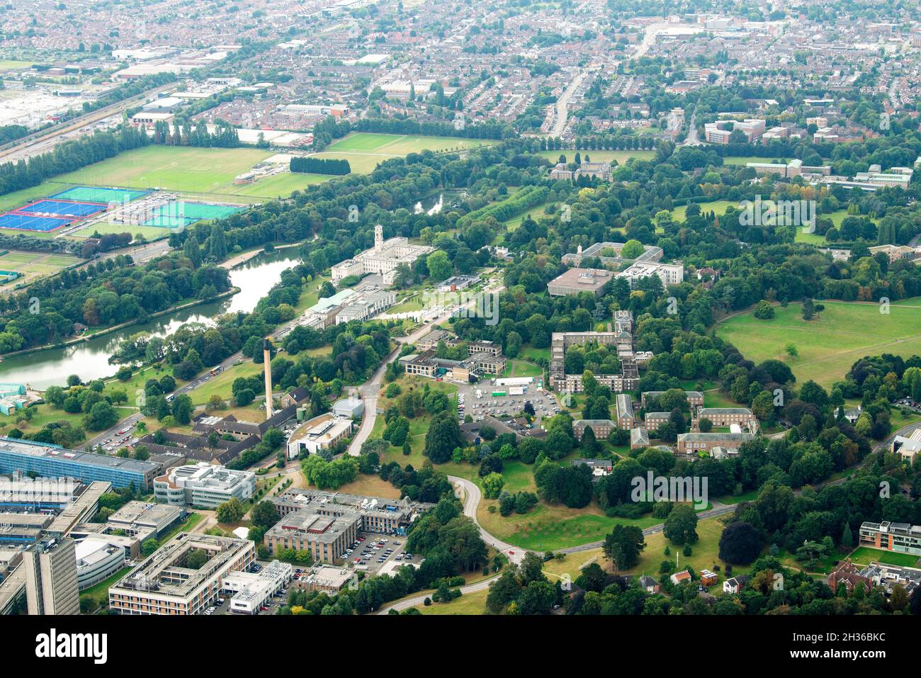 Aerial image of Highfields Park and The Nottingham University Park ...