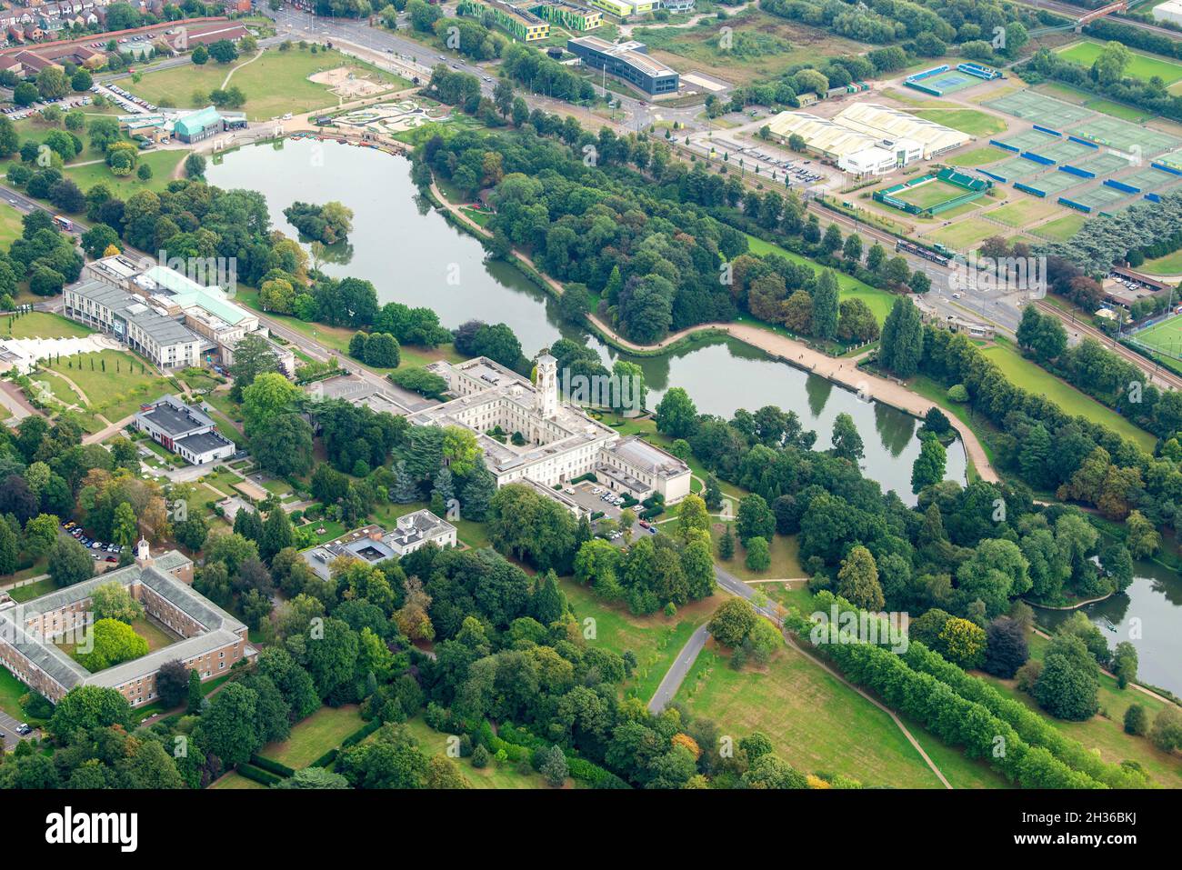 Aerial image of Highfields Park, Nottingham Nottinghamshire England UK ...