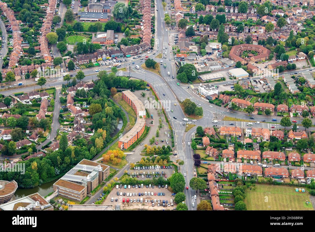 Aerial image of the Crown Island Nottingham, Nottinghamshire England UK ...
