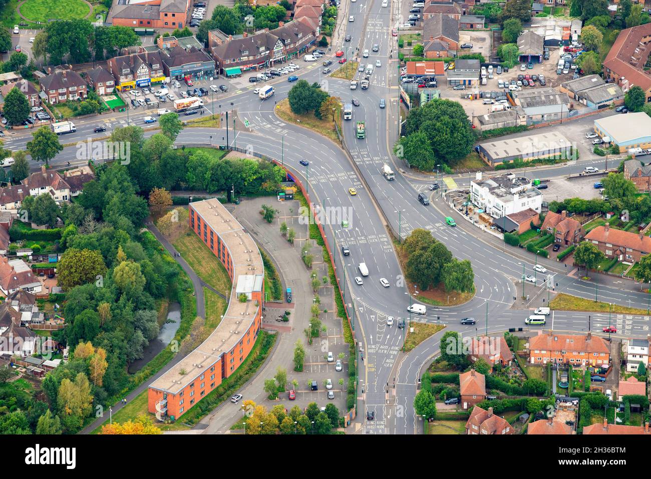 Aerial image of the Crown Island Nottingham, Nottinghamshire England UK ...