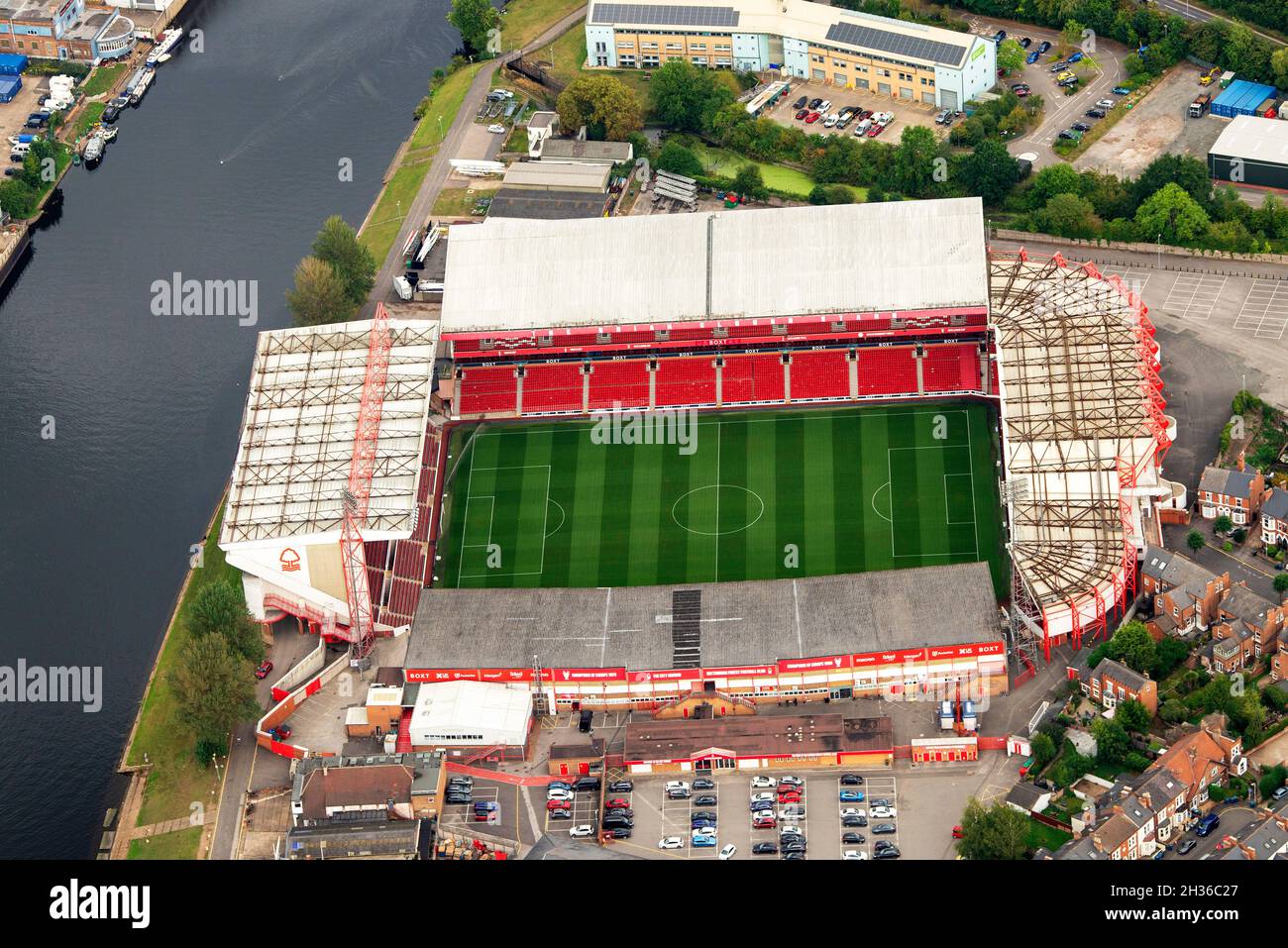 Aerial image of Nottingham Forest Football Club, Nottingham England UK ...