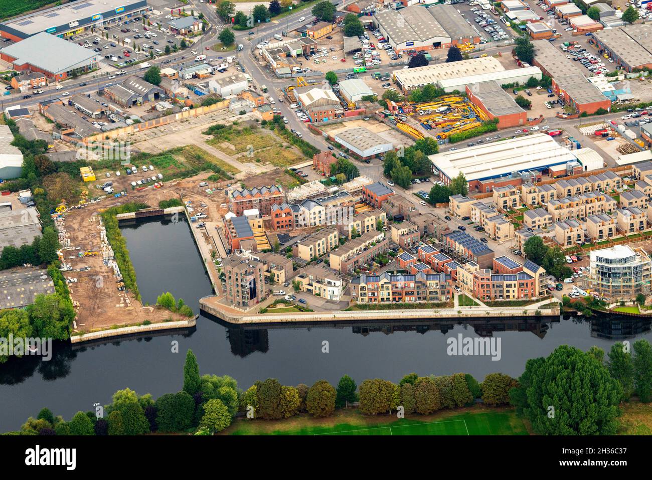 Aerial image of Trent Basin, Nottinghamshire England UK Stock Photo - Alamy