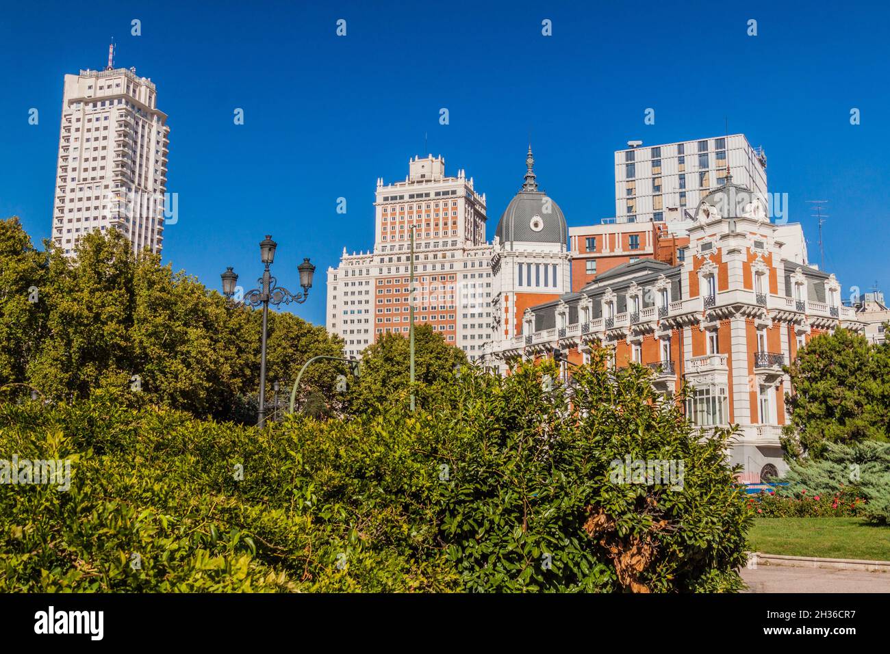 Various buildings in the center of Madrid, Spain Stock Photo - Alamy