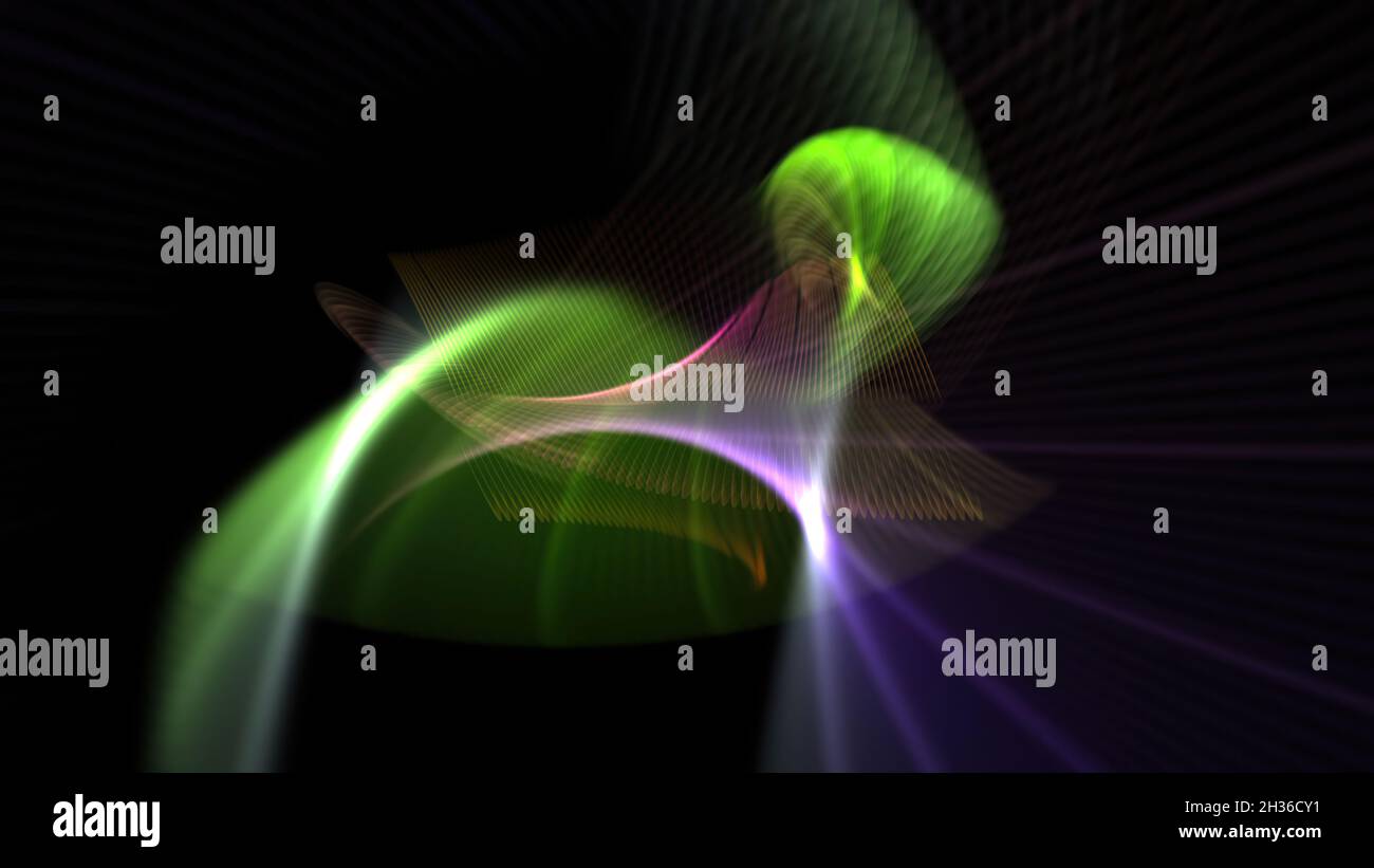 3d illustration - Hypnotic grid of lines creates geometric patterns ...
