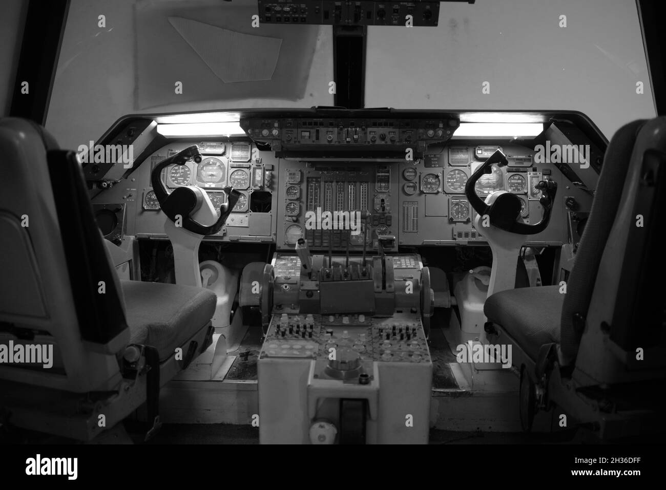 Inside simulator Black and White Stock Photos & Images - Alamy