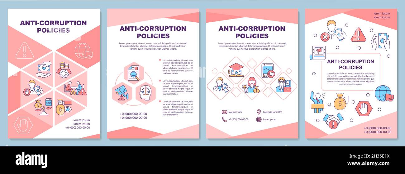 Anti corruption policies brochure template Stock Vector Image & Art - Alamy