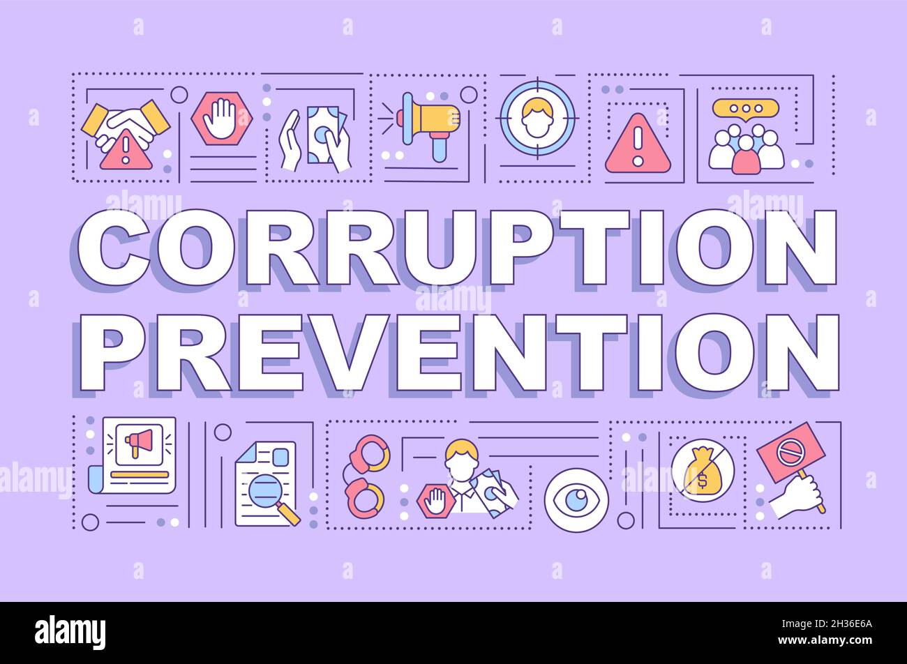 Corruption prevention word concepts banner Stock Vector Image & Art - Alamy