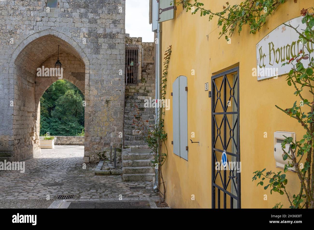 The medieval gate tower with access to the Baïse river also features ...