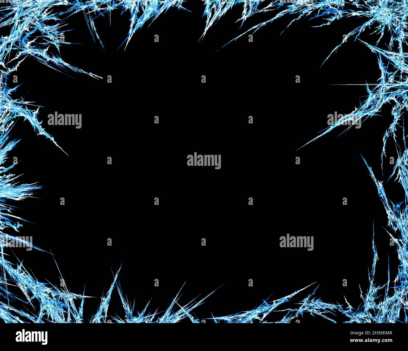 Ice shard shape abstract spike screen frame background empty ...