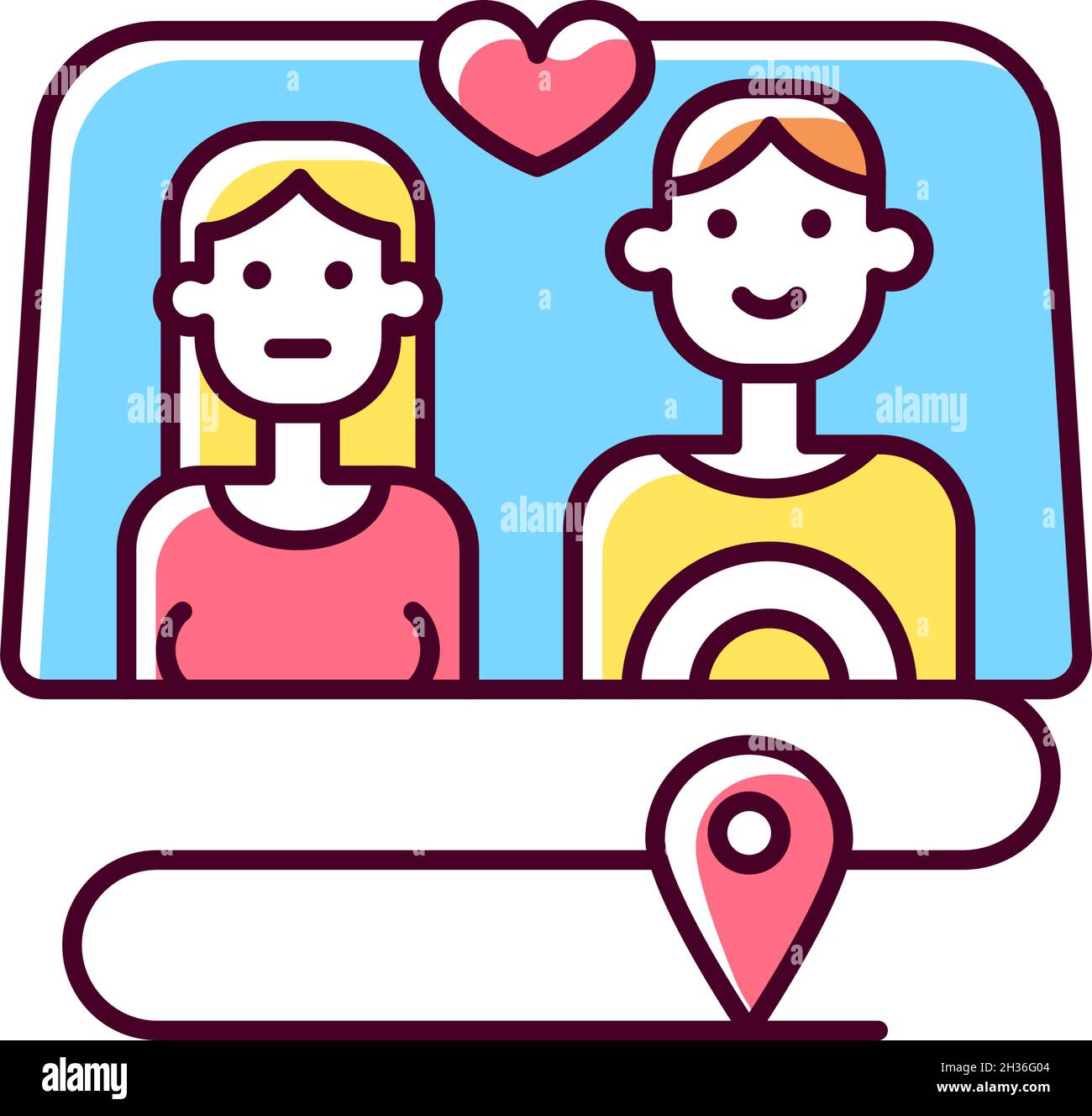 Couple wandering together RGB color icon Stock Vector Image & Art - Alamy