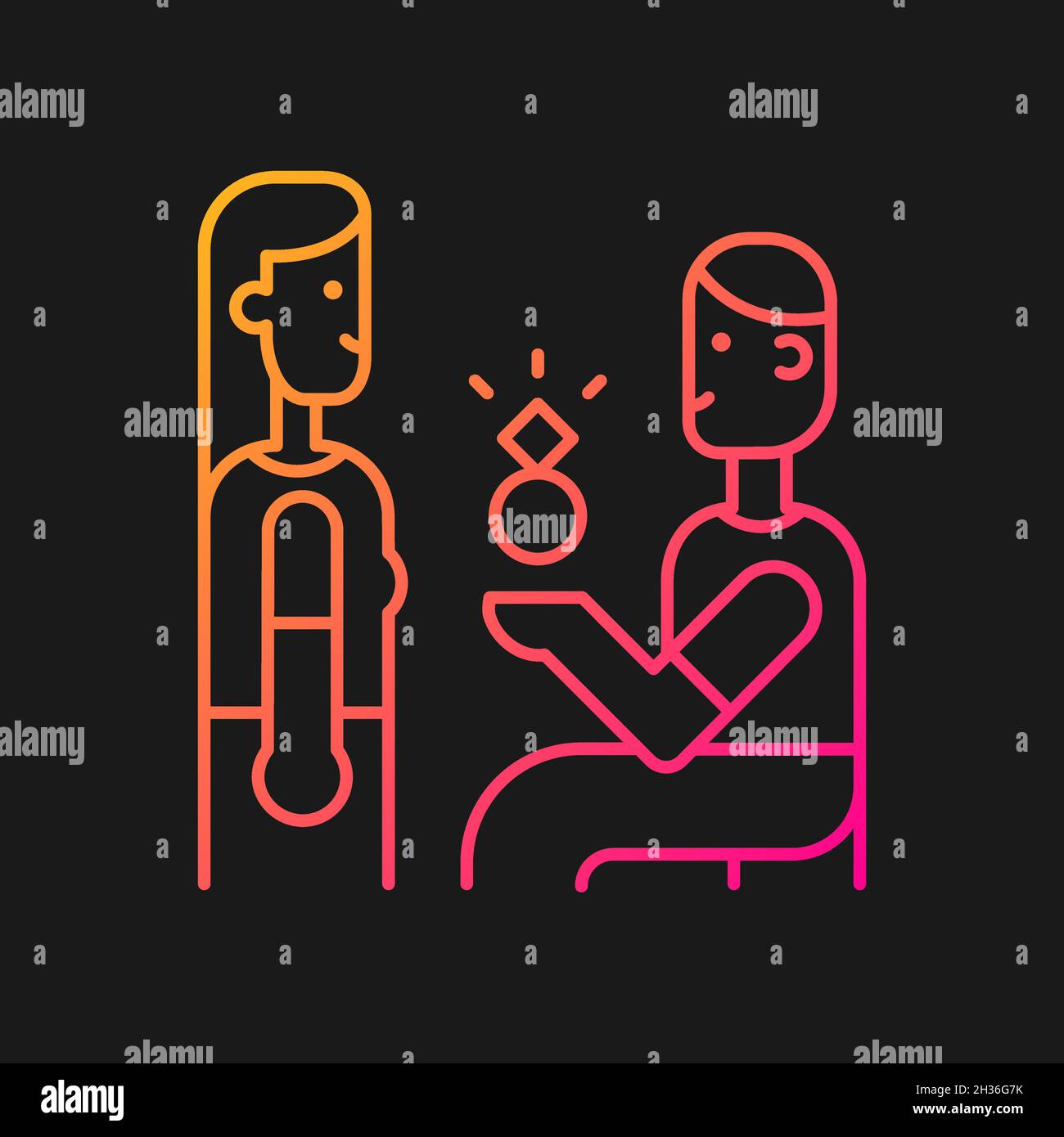 Making proposal gradient vector icon for dark theme Stock Vector Image ...