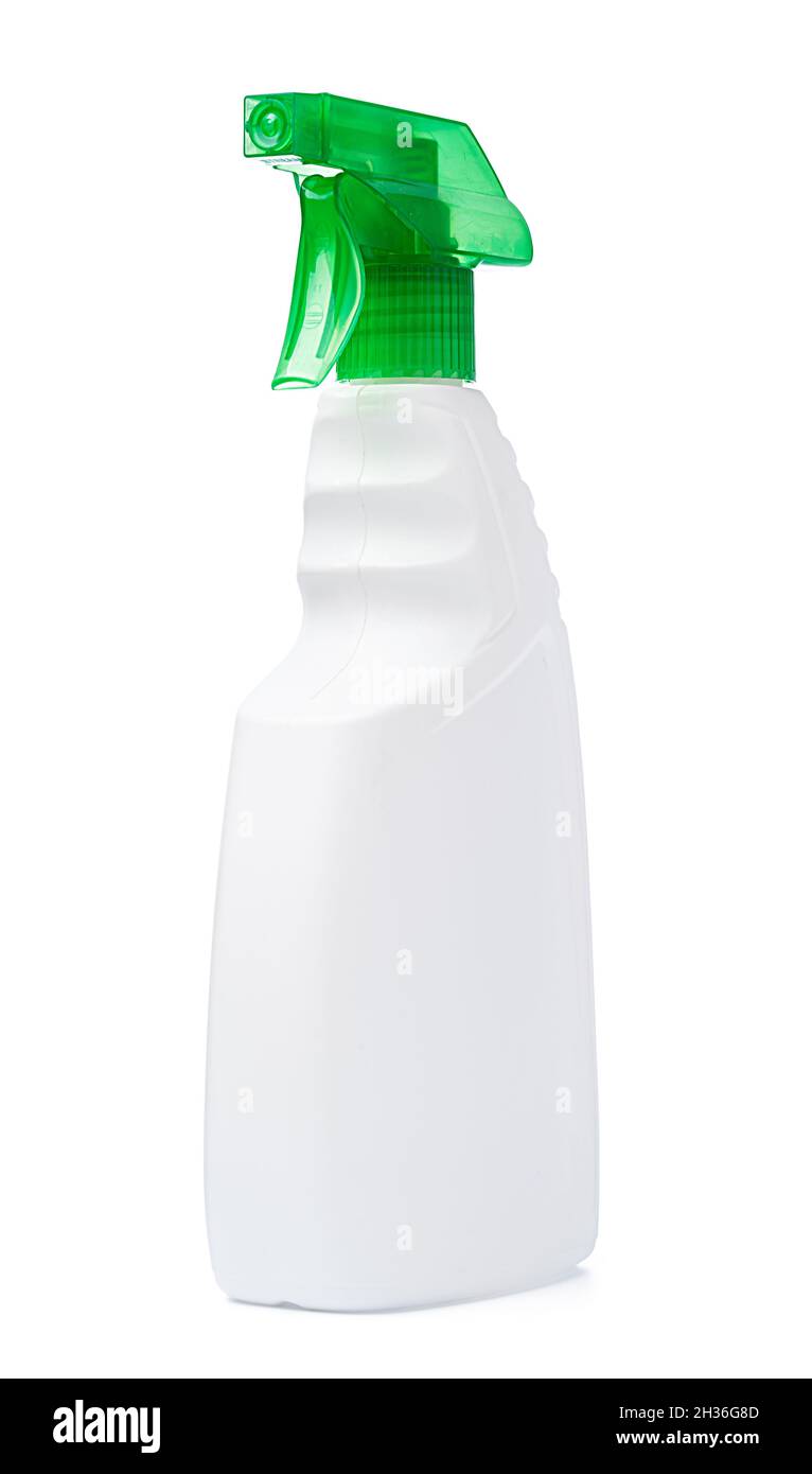 Cleaning spray bottle isolated on white background Stock Photo - Alamy