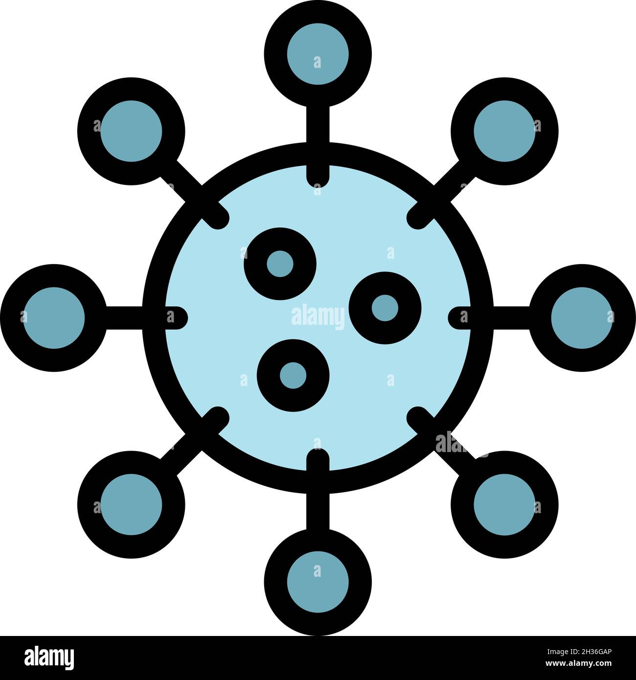 Chicken pox infection icon. Outline chicken pox infection vector icon ...