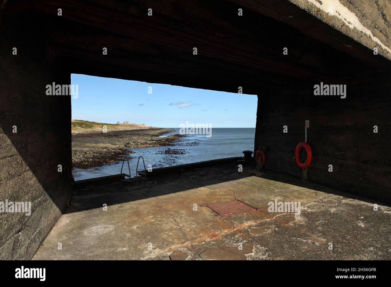 The 14th century Dunstanburgh Castle, north of Craster, Northumberland ...