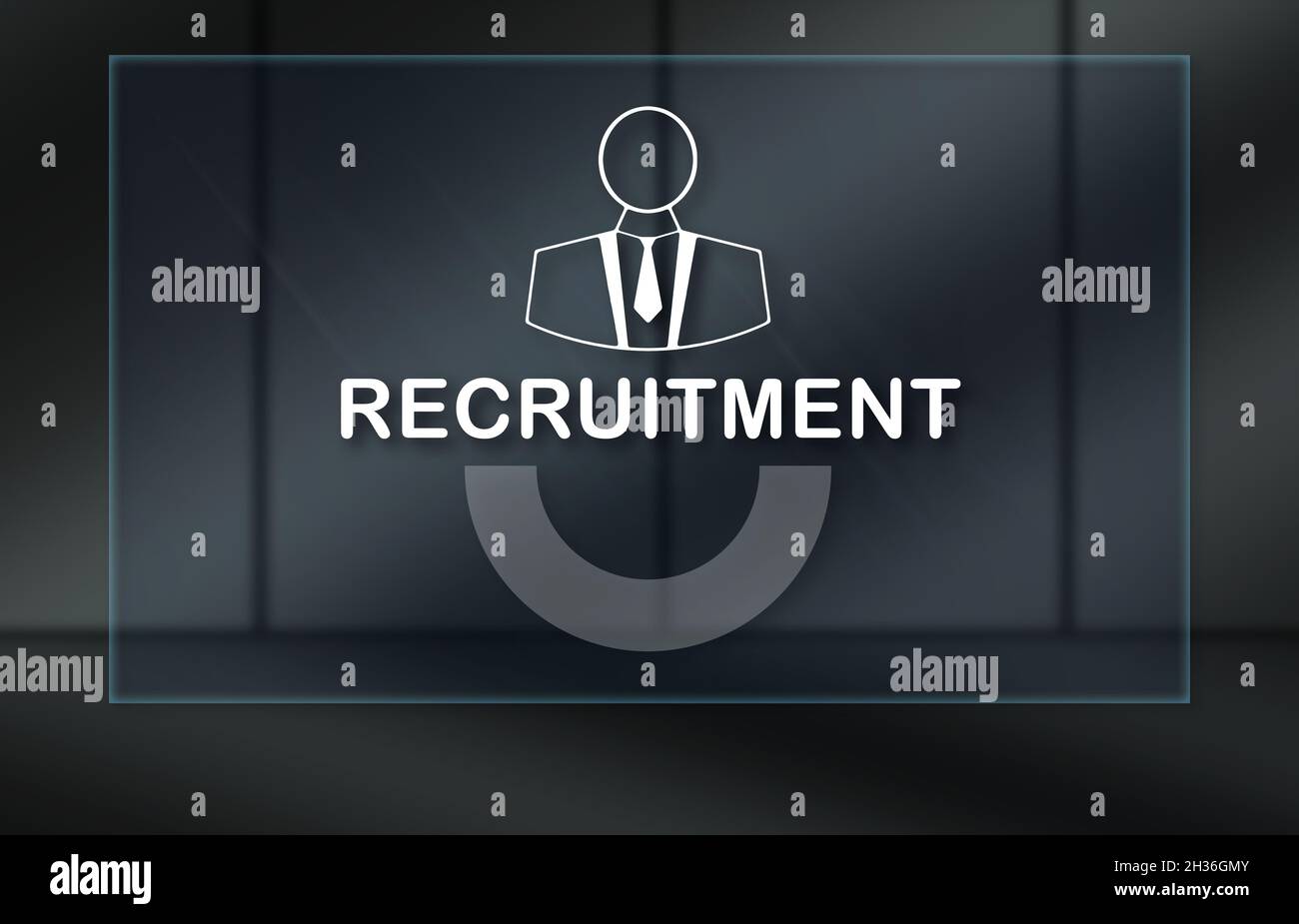Recruitment concept illustrated by a picture on background Stock Photo ...