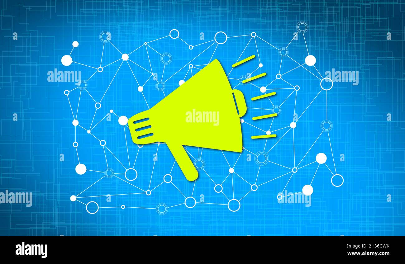 Illustration of a communication network concept Stock Photo - Alamy