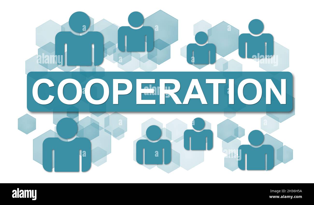 Illustration of a cooperation concept Stock Photo - Alamy