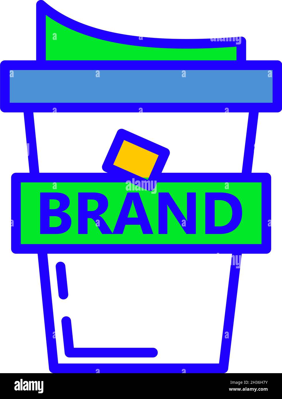 Disposable coffee cup identity Stock Vector Images - Alamy