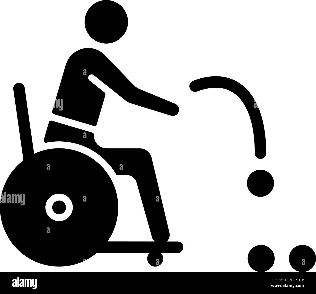 Boccia black glyph icon Stock Vector Image & Art - Alamy