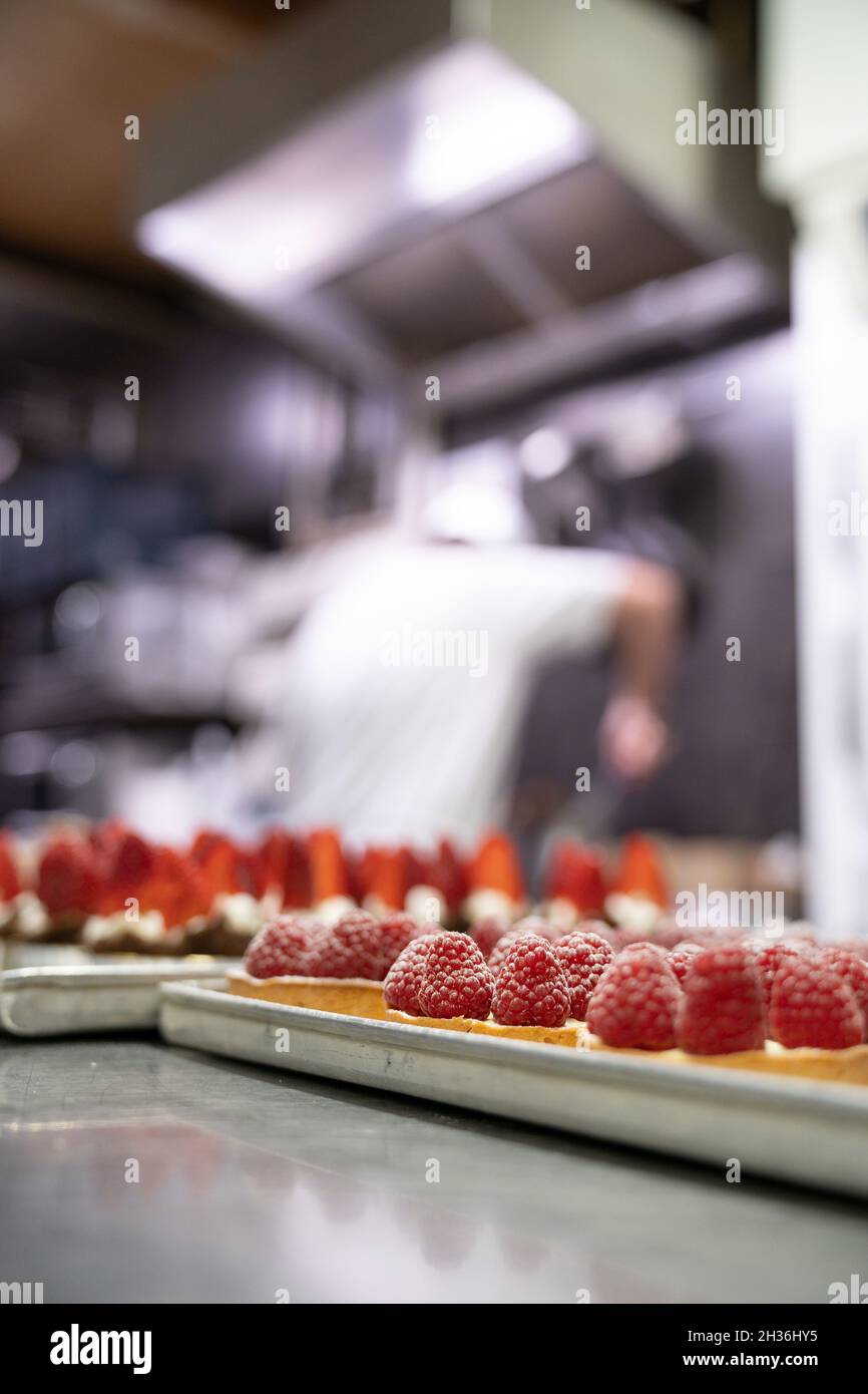 Bakery preparing and selling tasty pastries Stock Photo - Alamy