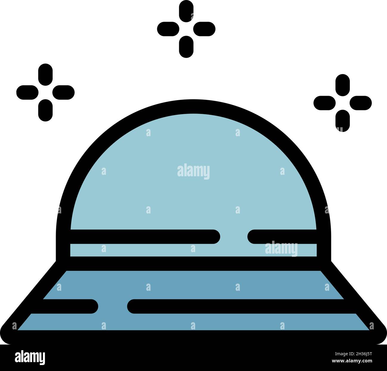 Safari hat icon. Outline safari hat vector icon color flat isolated ...