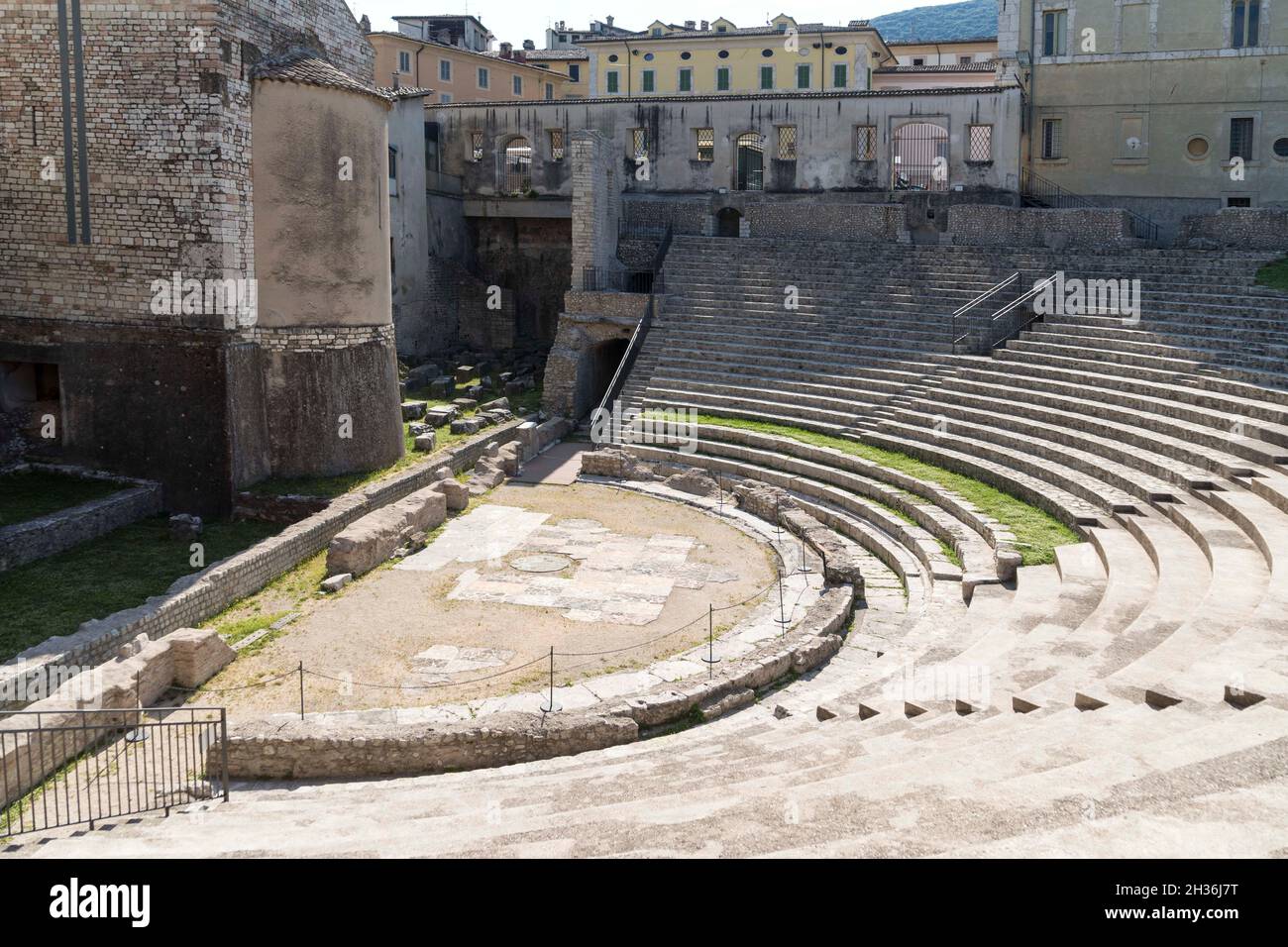 Roman amphitheater, Spoleto, Umbria, Italy, Europe Stock Photo - Alamy