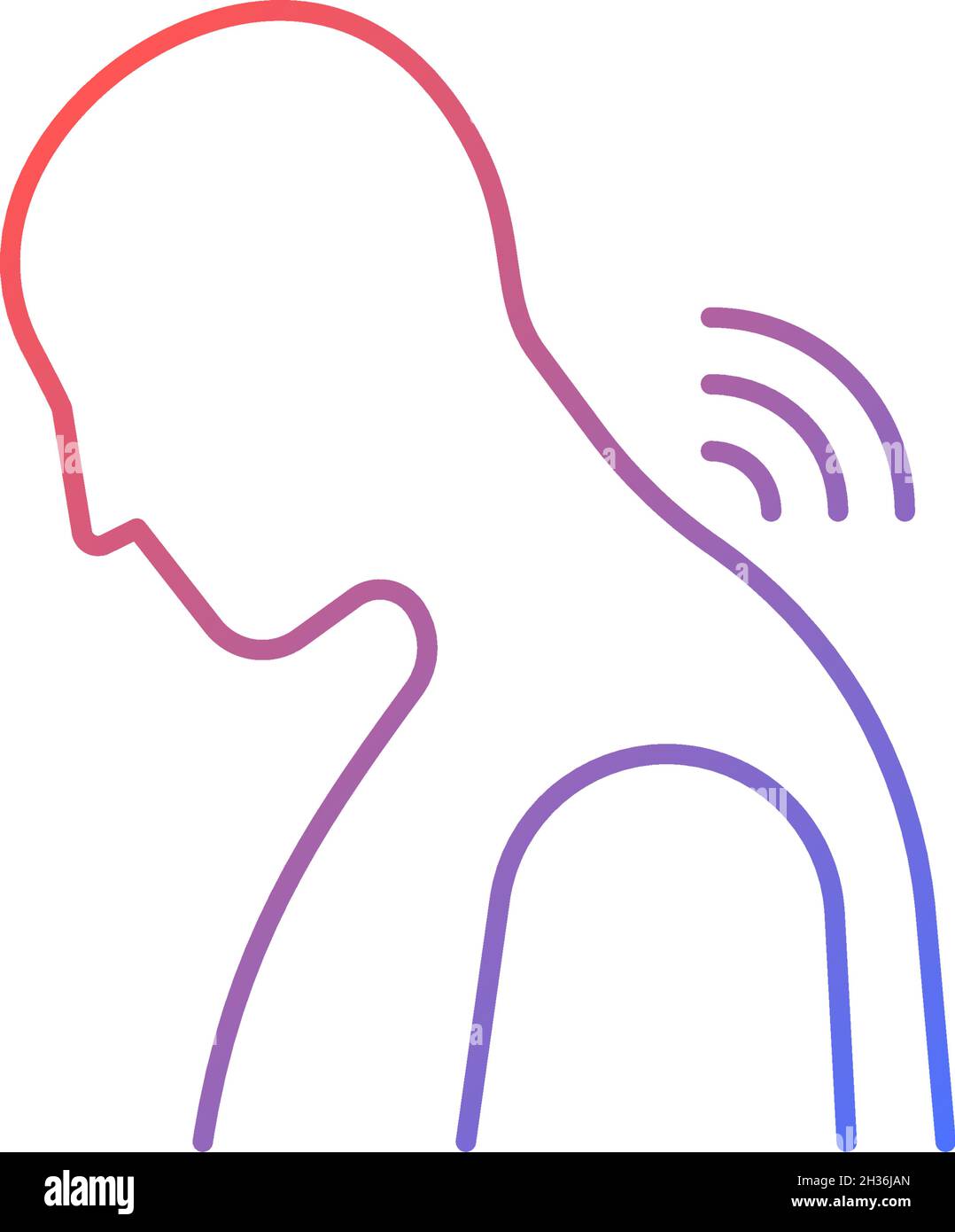 Neck rheumatism gradient linear vector icon Stock Vector Image & Art ...