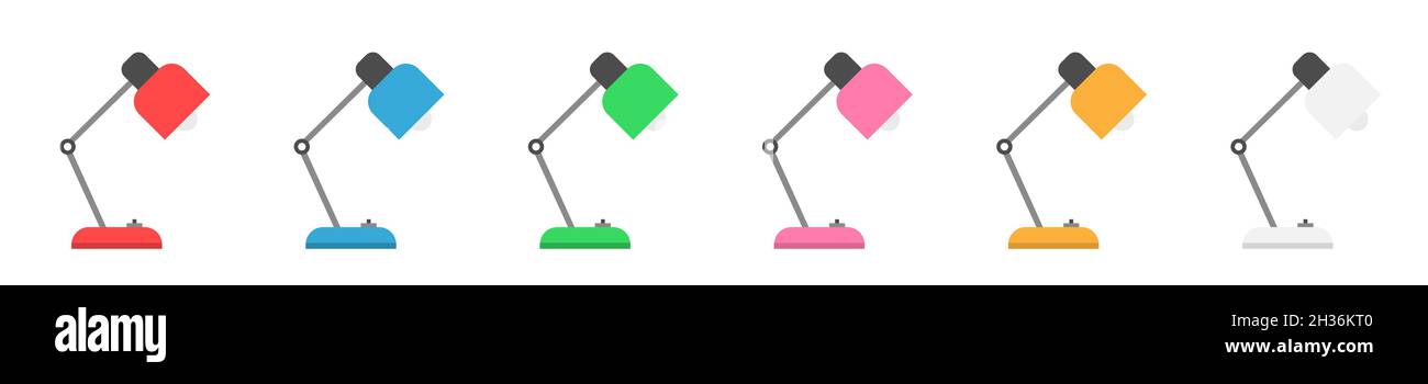 Colored lamp vector icon set interior design Stock Vector Image & Art ...