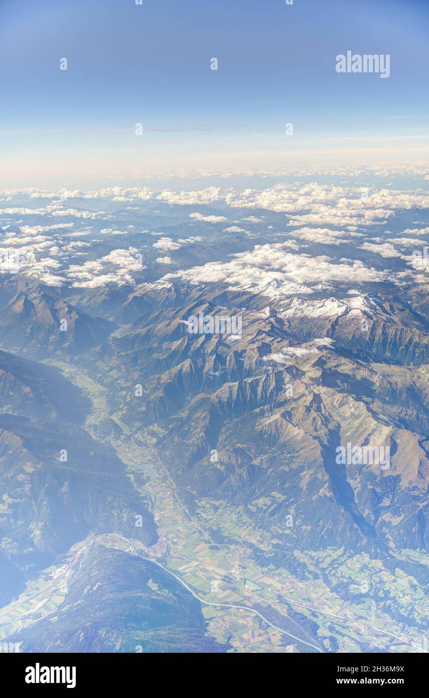 Italian Alps from above, HDR Image Stock Photo - Alamy