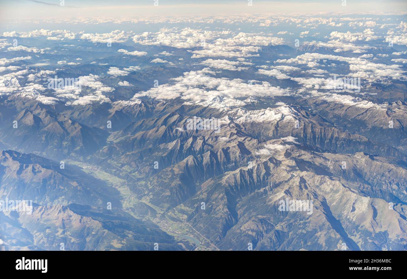 Italian Alps from above, HDR Image Stock Photo - Alamy