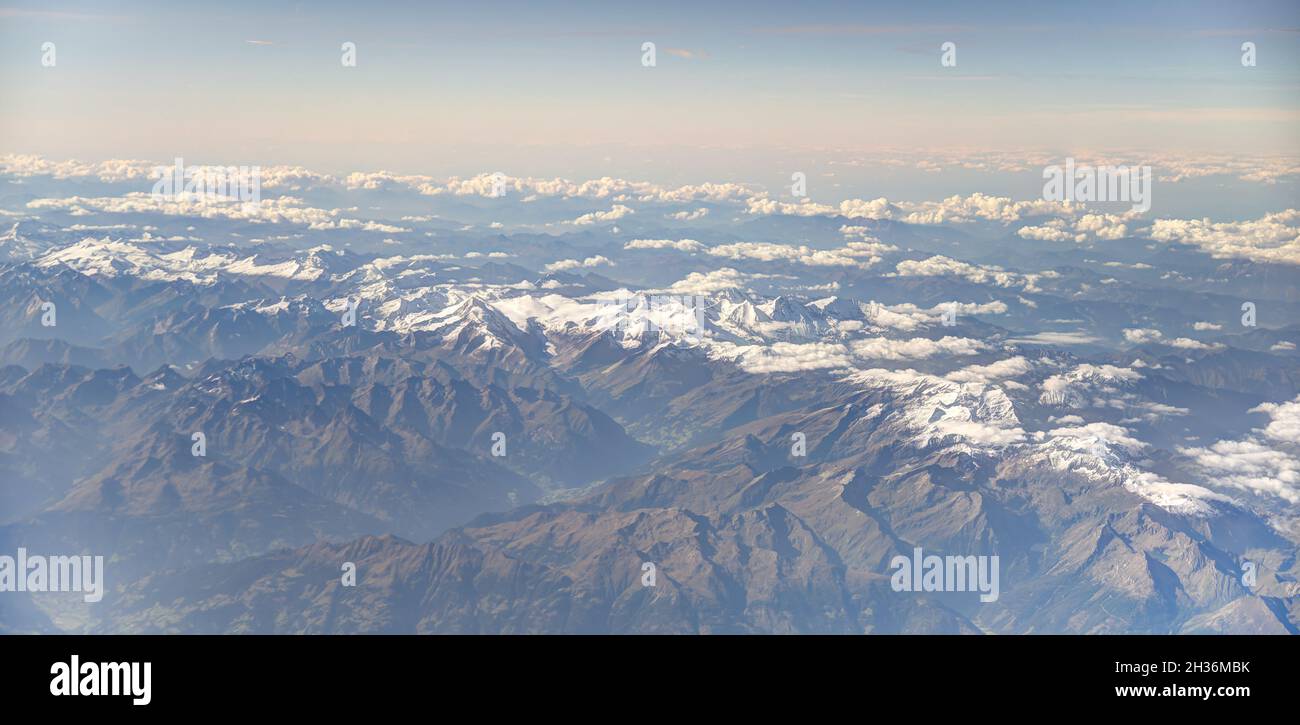 Italian Alps from above, HDR Image Stock Photo - Alamy