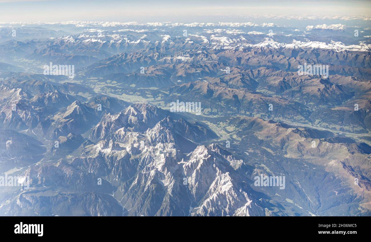 Italian Alps from above, HDR Image Stock Photo - Alamy
