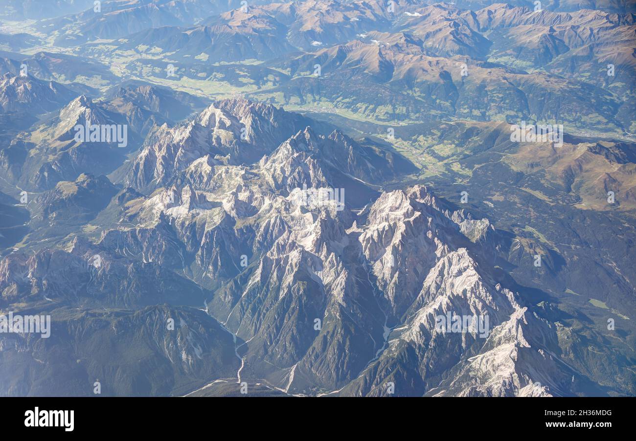 Italian Alps from above, HDR Image Stock Photo - Alamy