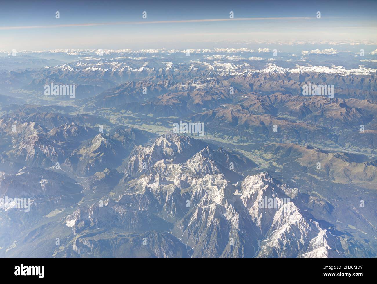 Italian Alps from above, HDR Image Stock Photo - Alamy