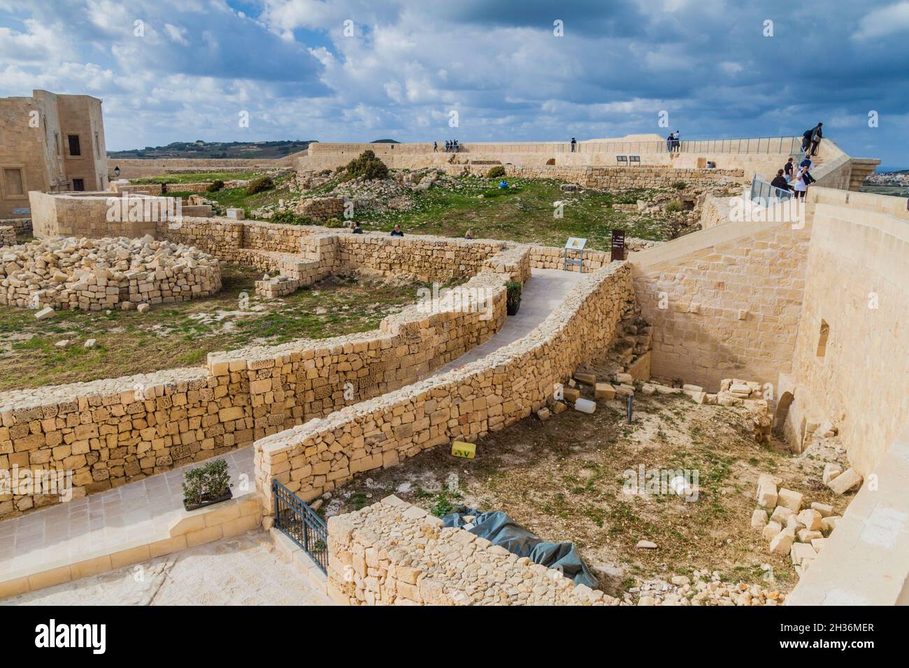 VICTORIA, MALTA - NOVEMBER 9, 2017: Ruins of the Cittadella, citadel of ...