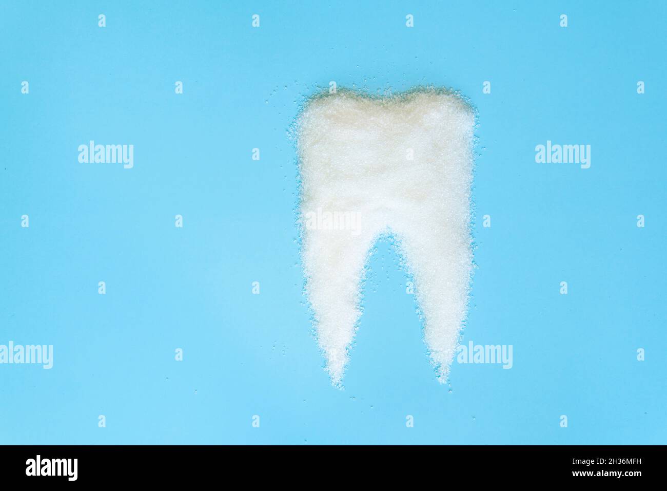 the concept of the harmful effect of sugar on tooth enamel. Sugar is ...