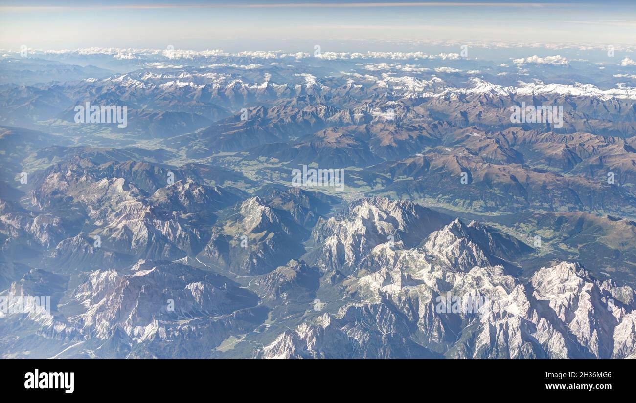 Italian Alps from above, HDR Image Stock Photo - Alamy