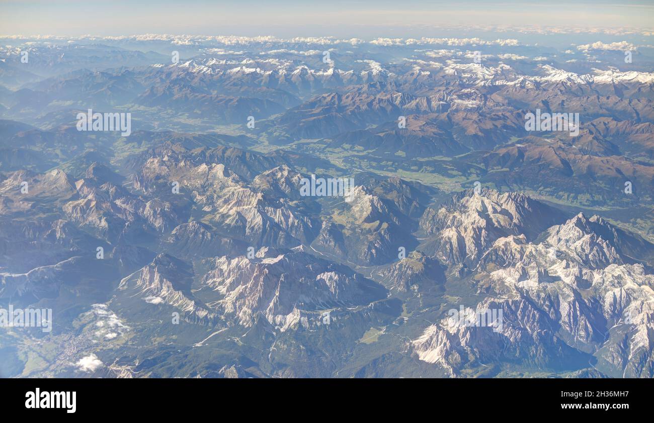 Italian Alps from above, HDR Image Stock Photo - Alamy