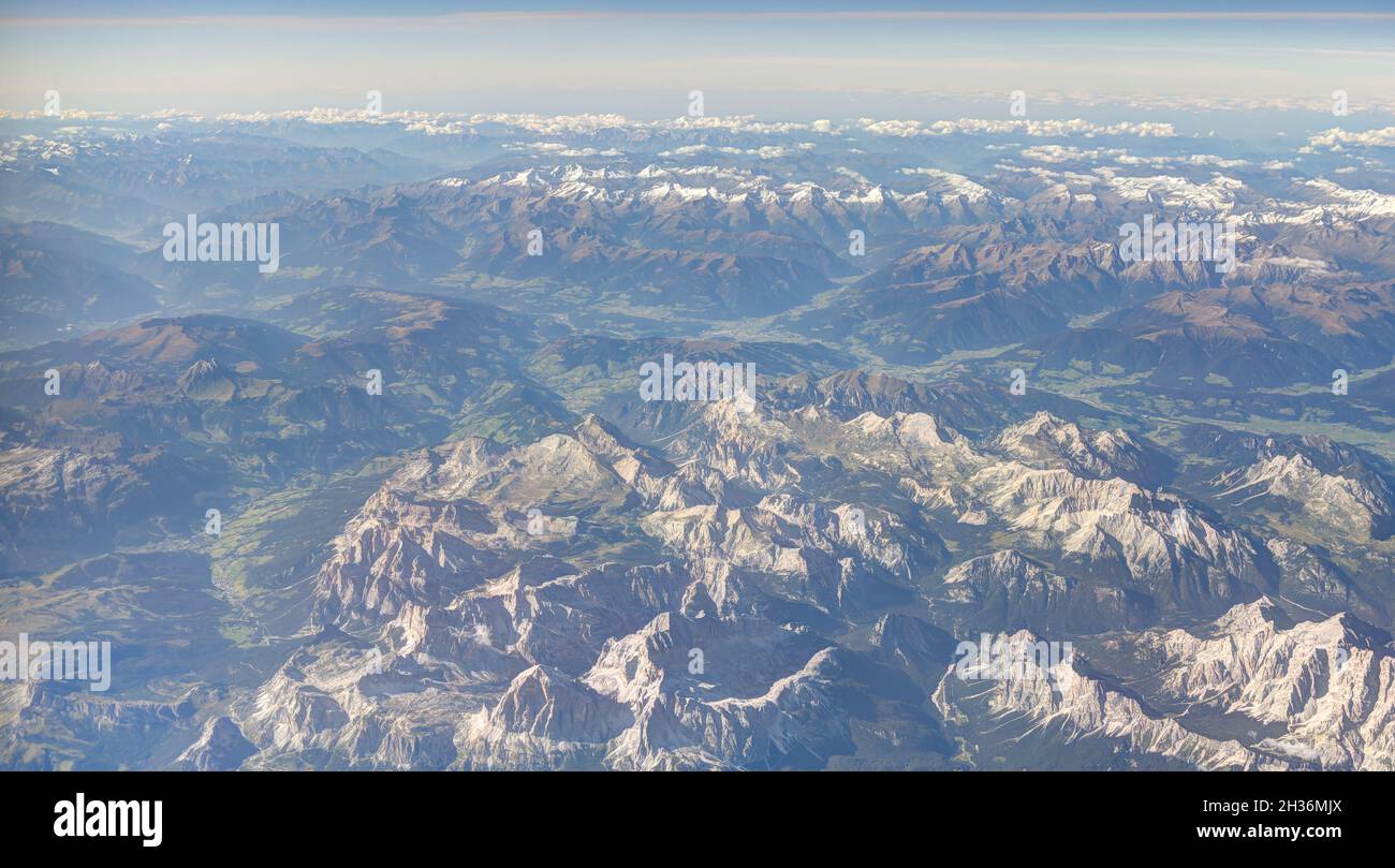 Italian Alps from above, HDR Image Stock Photo - Alamy