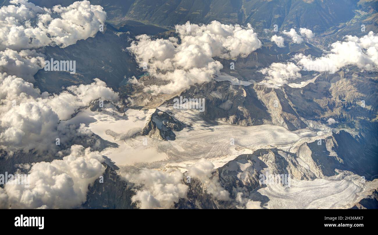 Italian Alps from above, HDR Image Stock Photo - Alamy